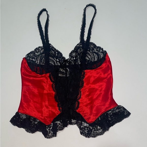 delicates | Tops | Vintage 9s Delicates Corset Slip On Lingerie Top ...